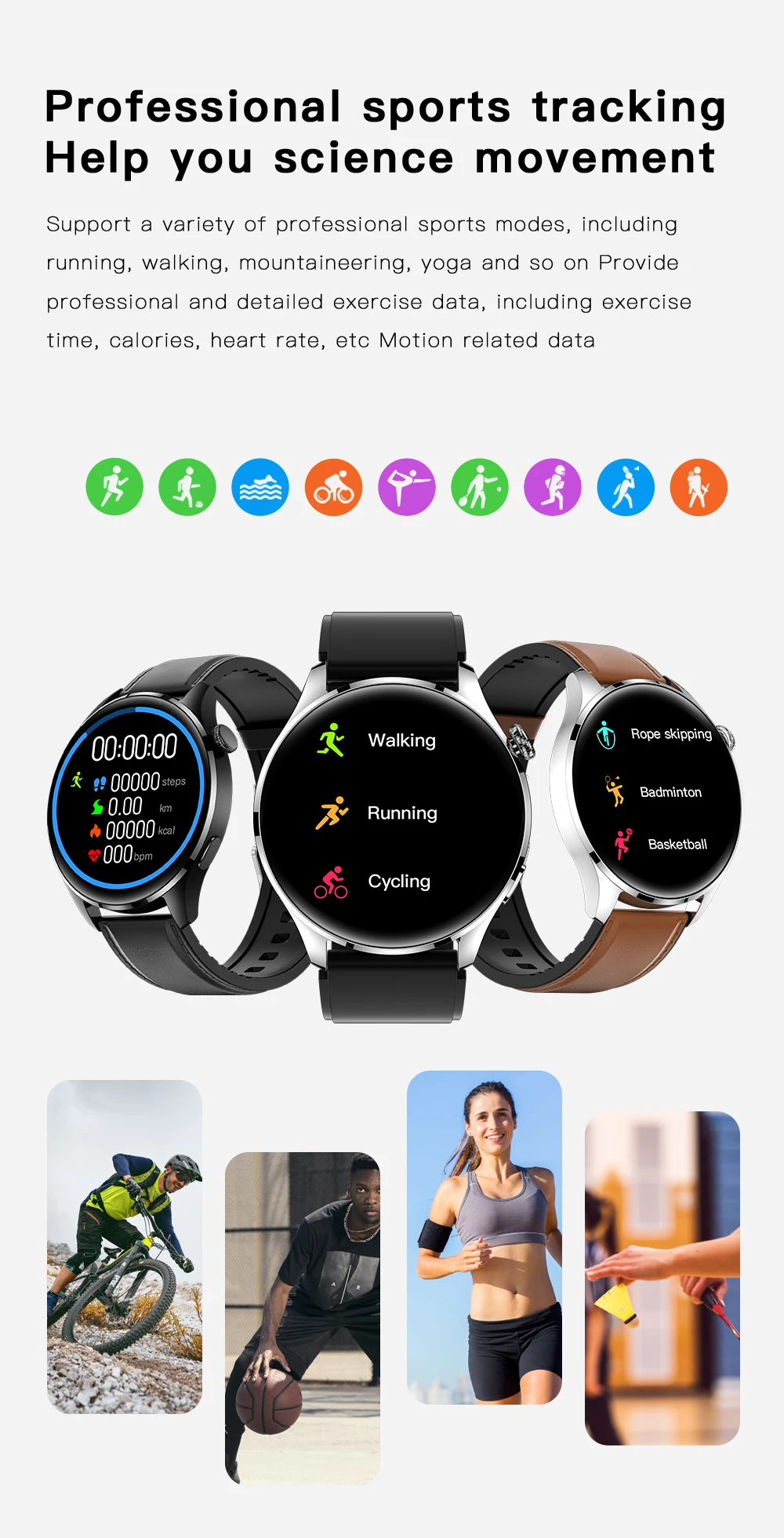 Surfive Smart Watch Round Screen For Android Ios Phones Smartwatch ...