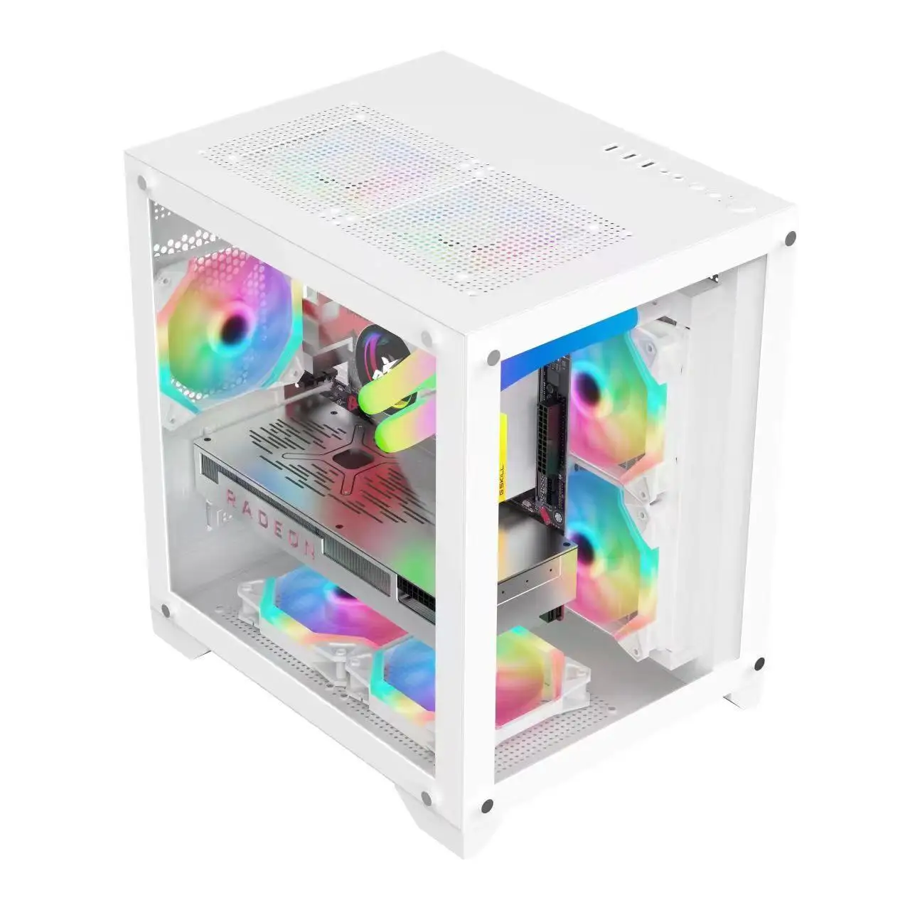 New Arrival Itx Atx Desktop Case Pc Gaming Computer Cases Pc White Case ...