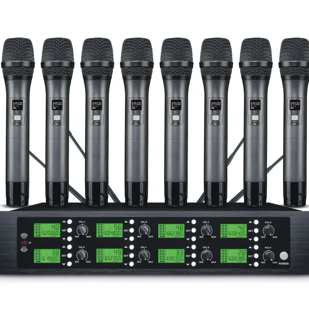 High quality professional wireless microphone 8-channel microphone true ...