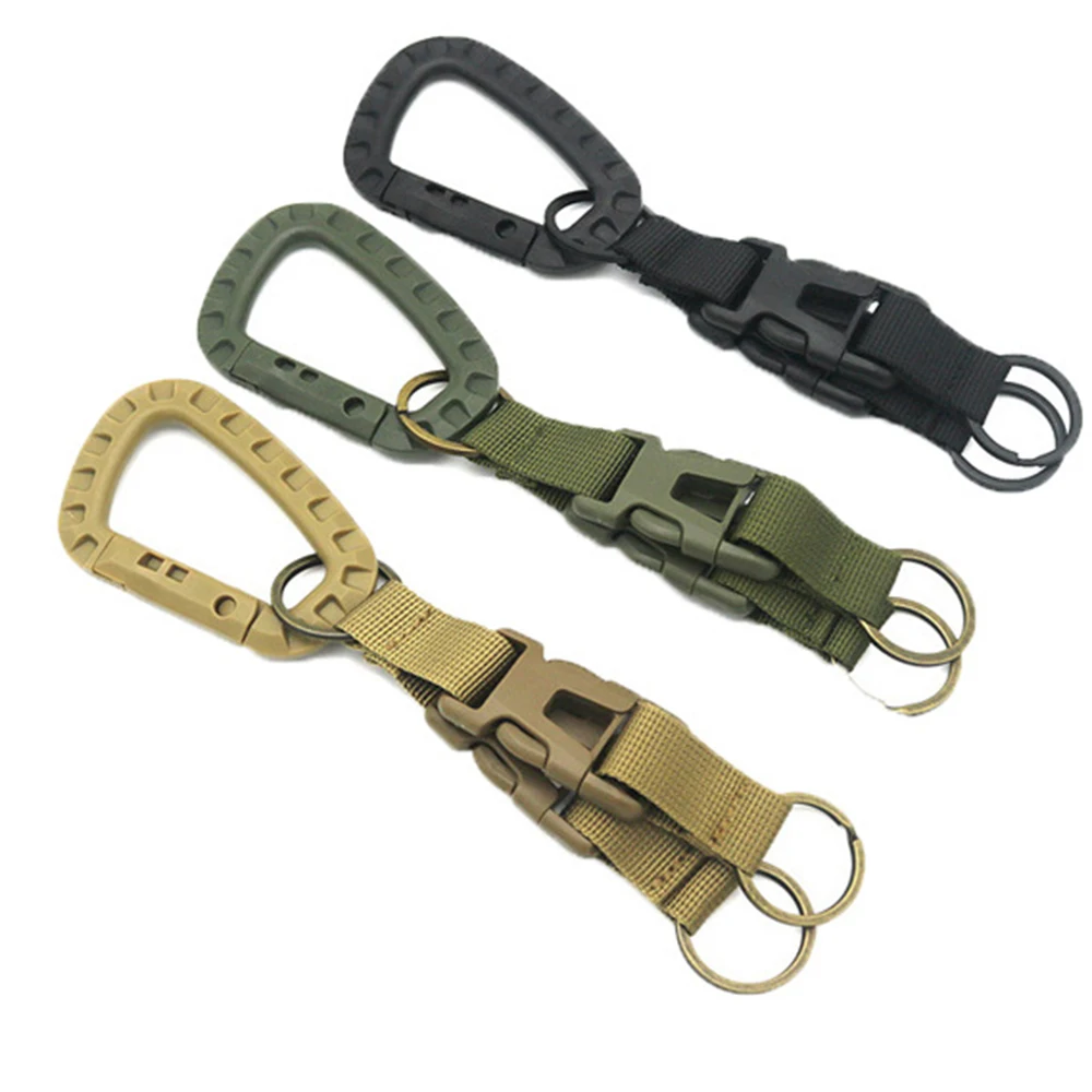Tactical Multi-purpose Carabiner Hook Webbing Outdoor Key Ring Holder ...