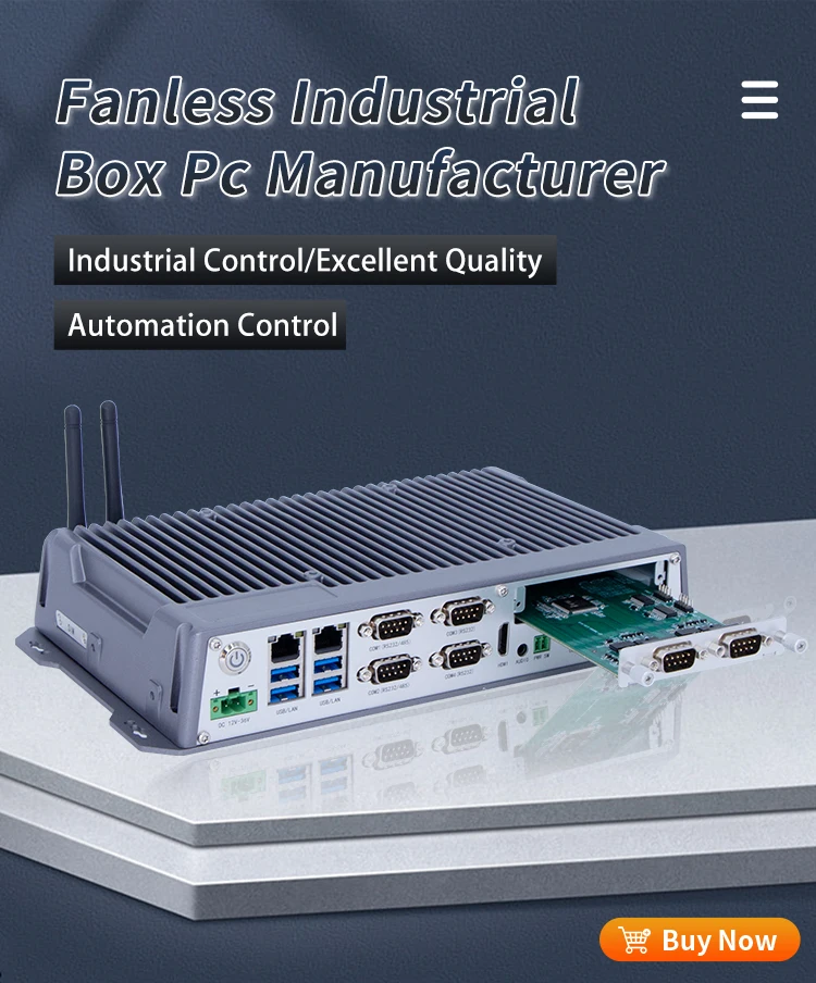 B8000 Rugged Industrial Fanless Mini PC - Reliable & Versatile