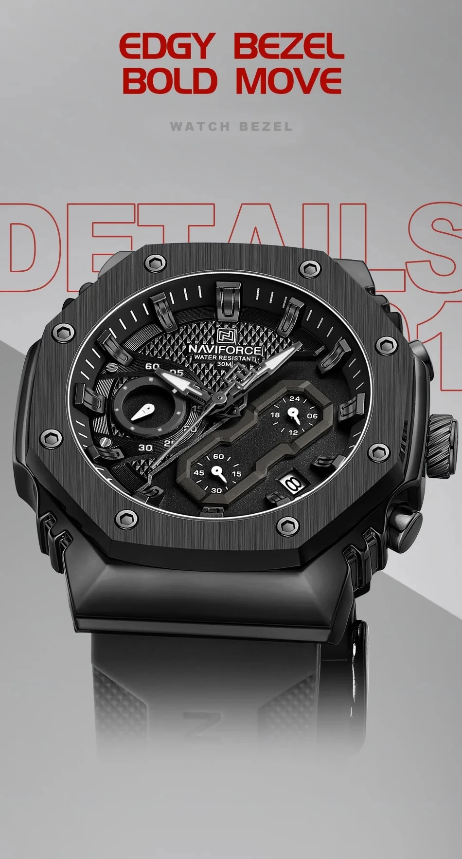 Naviforce 8035 New Water Resistant Couple Wristwatch Sport Lovers ...