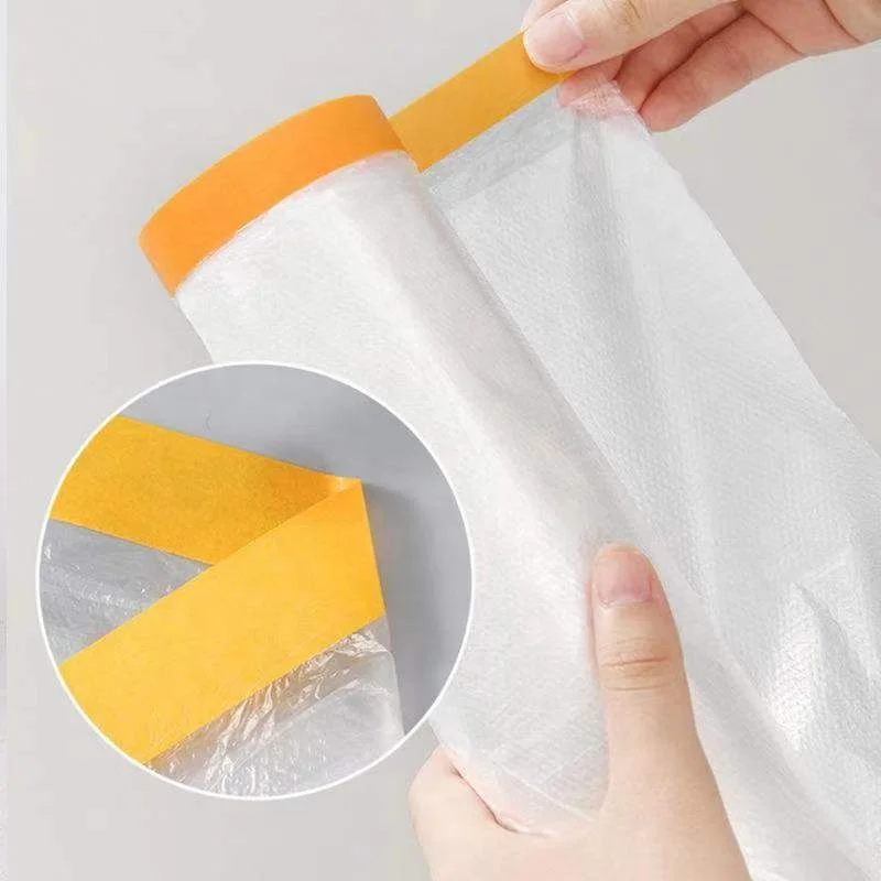 Dust Protection Film Paint Spray Masking Tape Free Cutting - Buy Dust ...