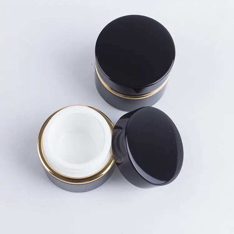 5g 15g 30g 50g Black Aluminum Cosmetic Eye Cream Jar Custom Nail Uv Gel ...