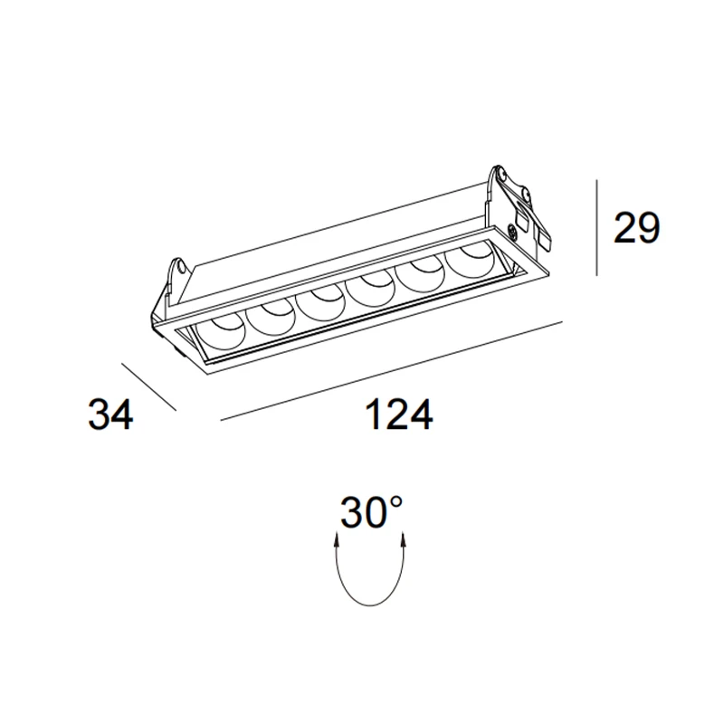 Module Glare 36v 7w Dimmable Cob Spotlight Adjustable Wall Washer ...