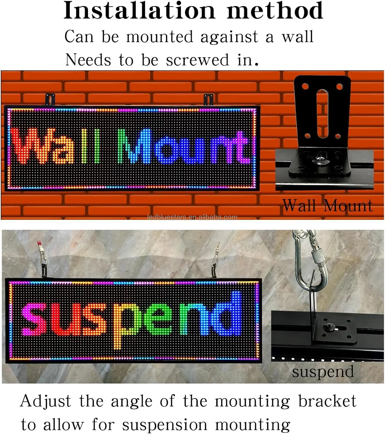 RS232 RS485 WIFI TCP/IP Port LED Display Sign IP65 Programmable