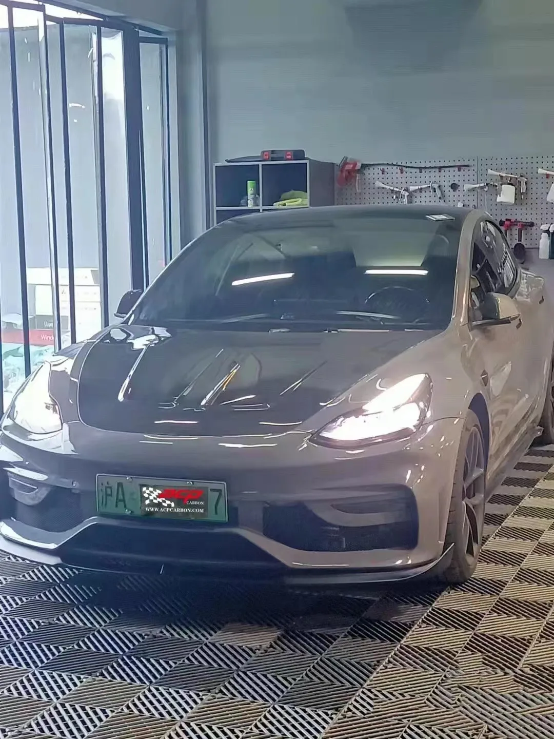 For Tesla Model 3 Body Kit Model 3 Upgraded ACP-style Front and Rear ...