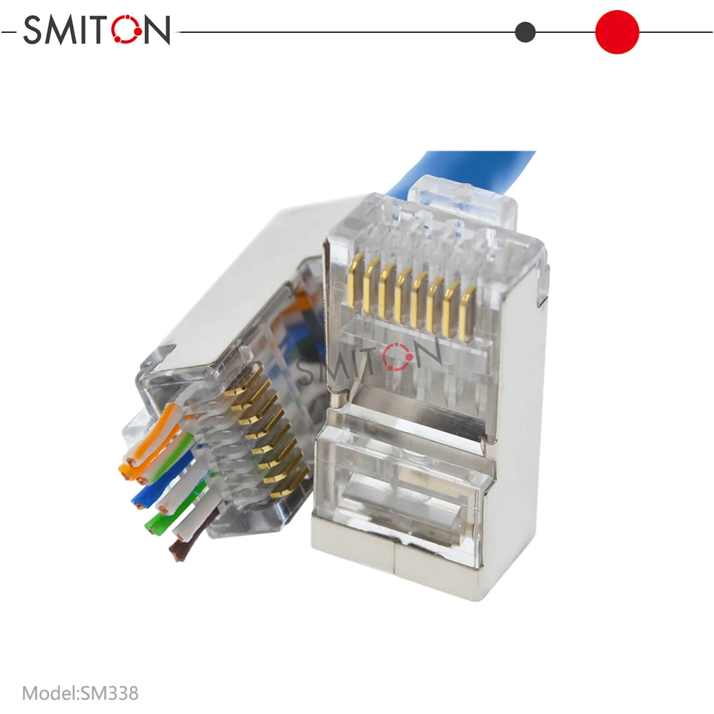 Ethernet Pass Through Rj45 Connector Cat6 Cat6a Ftp 8p8c Gold Plated ...