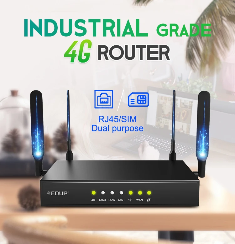 EDUP Unlocked 2.4ghz Wifi Router 300mbps with Dual SIM