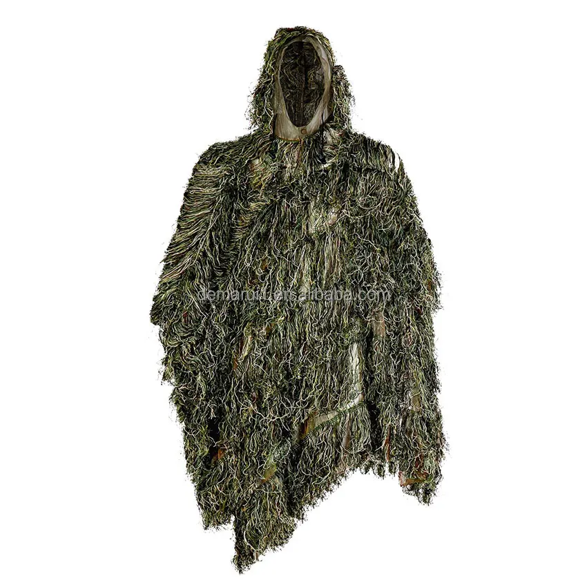 Adult Woodland Camouflage Hunting Ghillie Suit Poncho For Hunting Bird ...