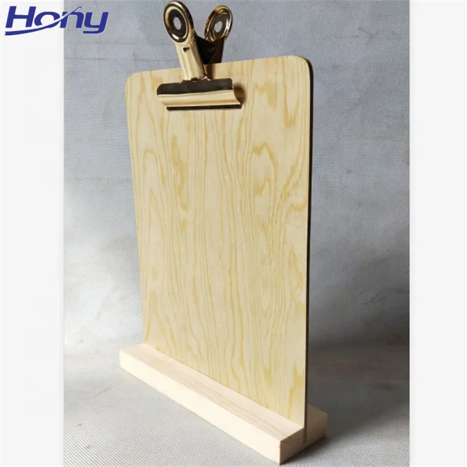 Good Quality A3,A4,A5 Letter Size Plywood Menu Clipboard Stand Wooden ...
