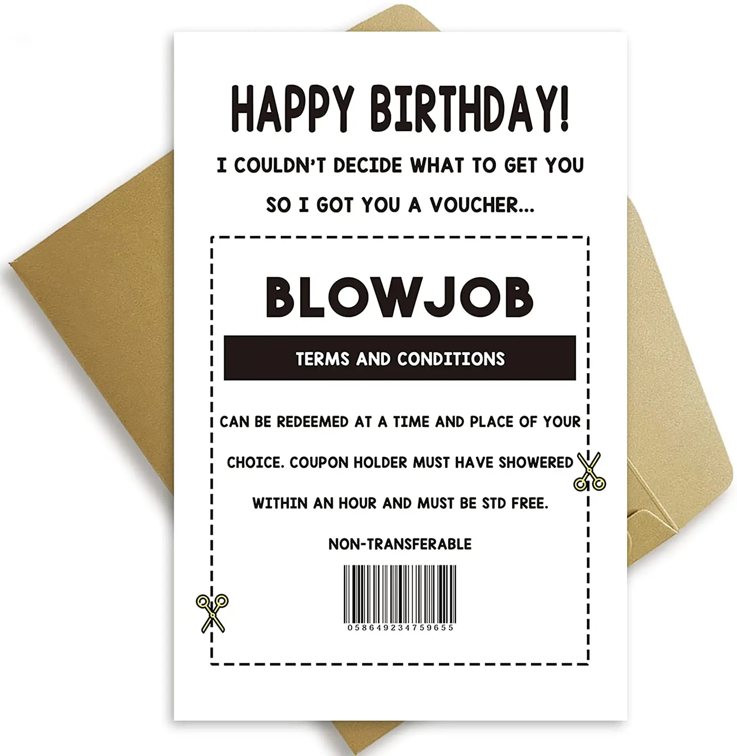 Funny Coupon Card for Boyfriend - Hilarious Birthday Gift