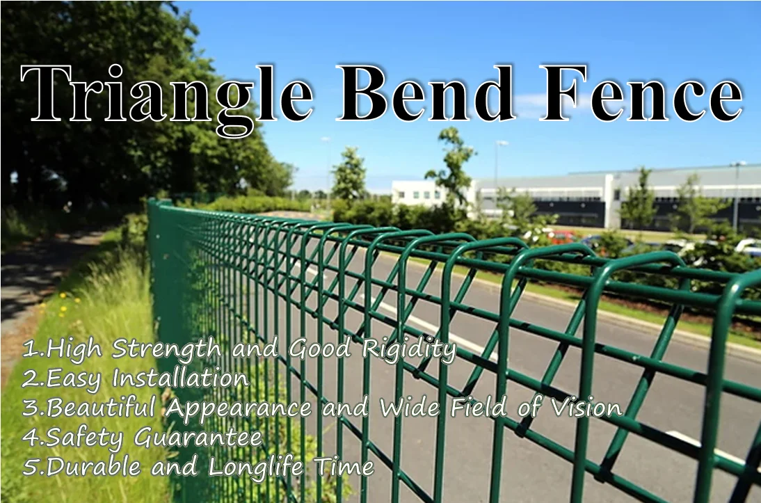 Black Powder Coated Triangle Bend Fence Welded Wire Mesh Fence - Buy Powder Coated Triangle Bend ...
