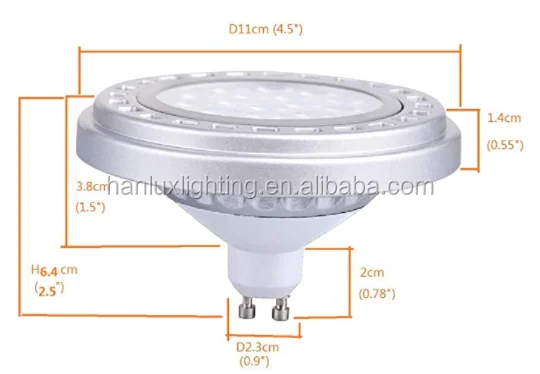 Adjustable Ar111 Light Fixture Recessed Ceiling Round Downlight Housing ...