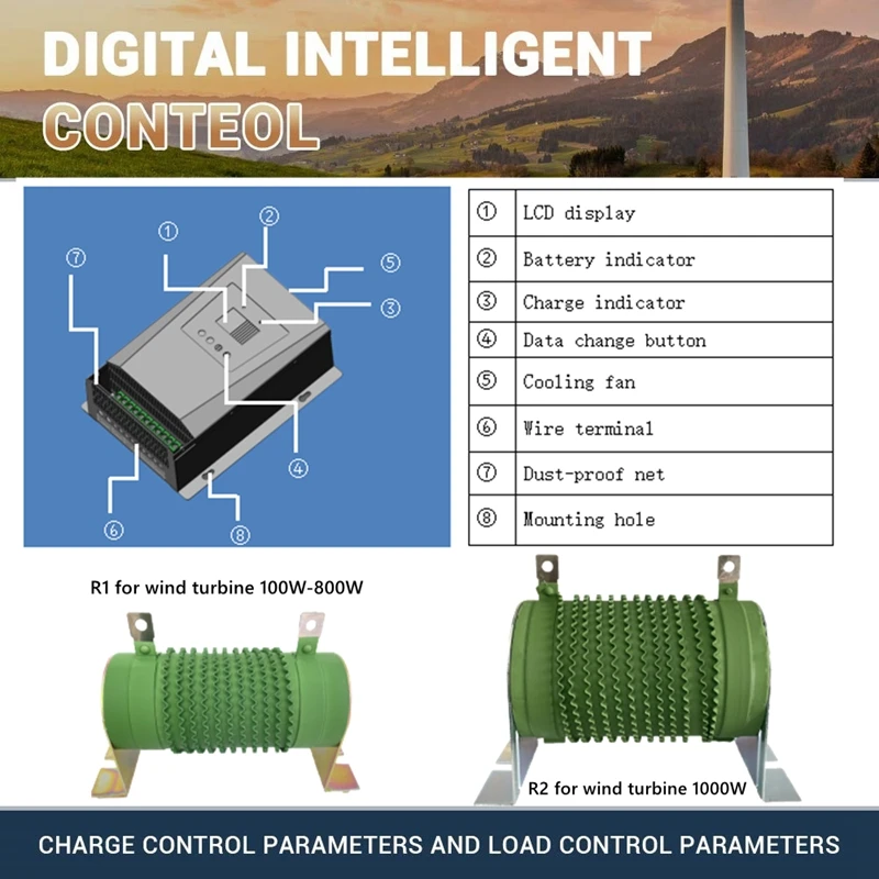 2400W Wind Power Charge Controller for Solar Hybrid Systems