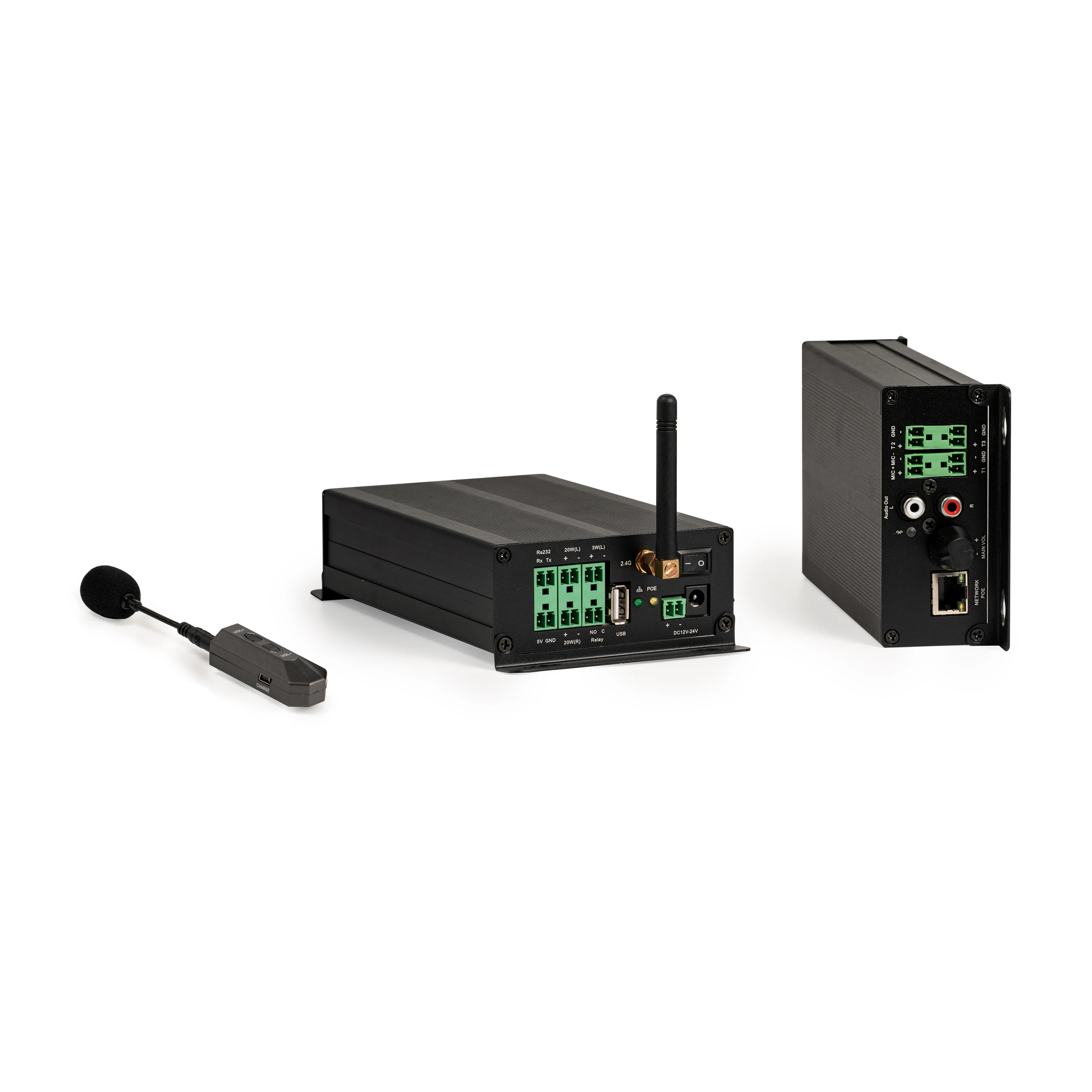 Compact IP terminal audio decoder with 2.4G wireless mic and BT5.0 ...