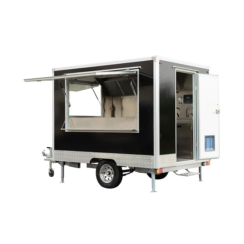 Prosky Stainless Steel Mobile Bar Trailers Fully Equipped Coffee Van ...