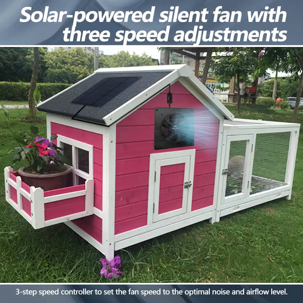 10W Solar Panel Exhaust Fan for Shed - 12V DC Outdoor Ventilator ...