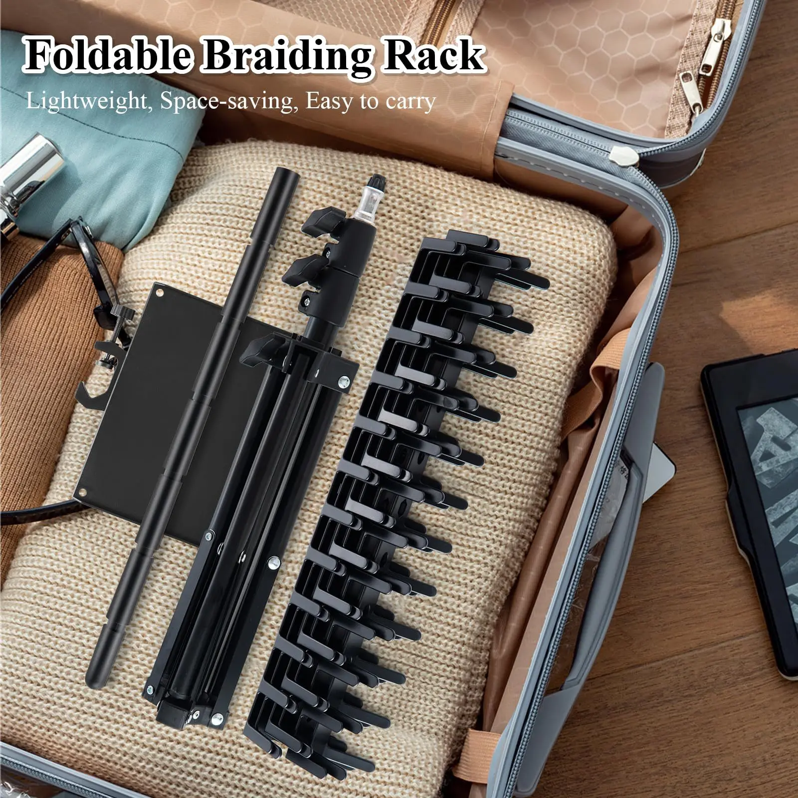 Metal Braid Adjustable Hair Extension Flooring Holder Braiding Hair ...