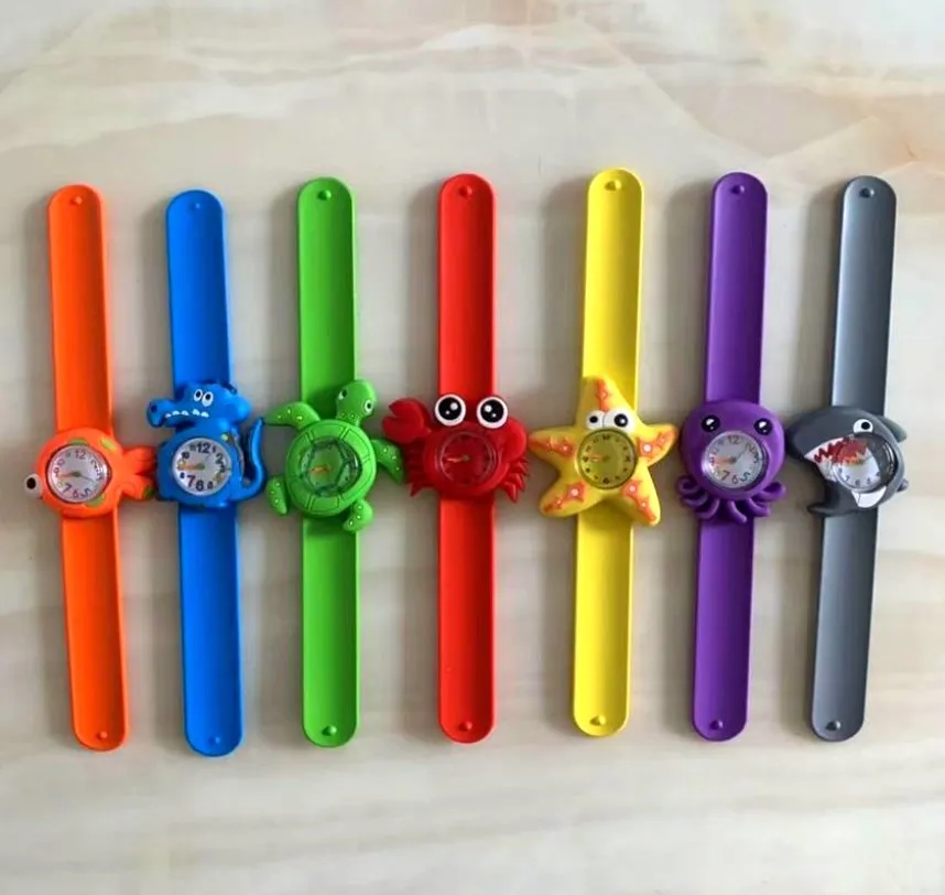 Cartoon Snap-On Silicone Wrist Watch for Kids – Fun Analog Design, 5 ...