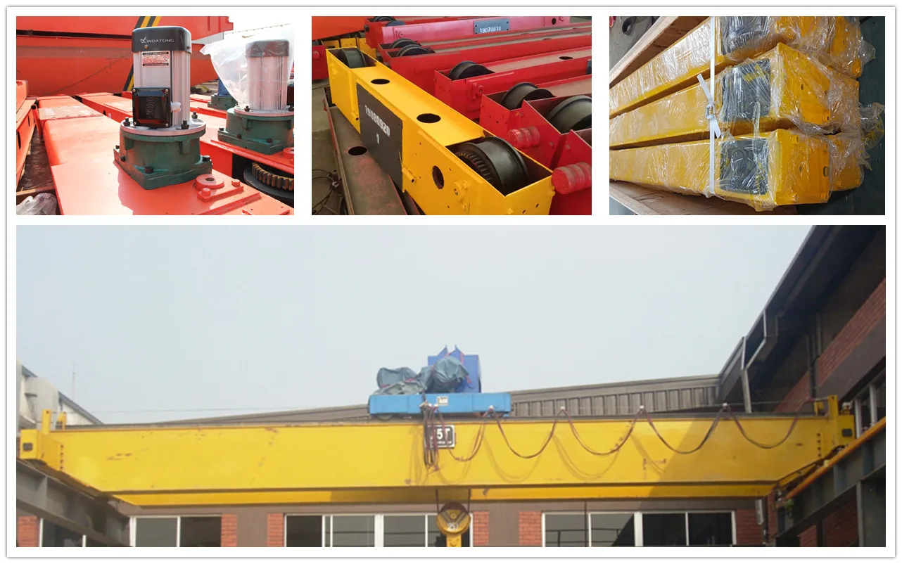 Crane End Girder Assembly Electric Motor Drive EOT Crane End Carriage ...