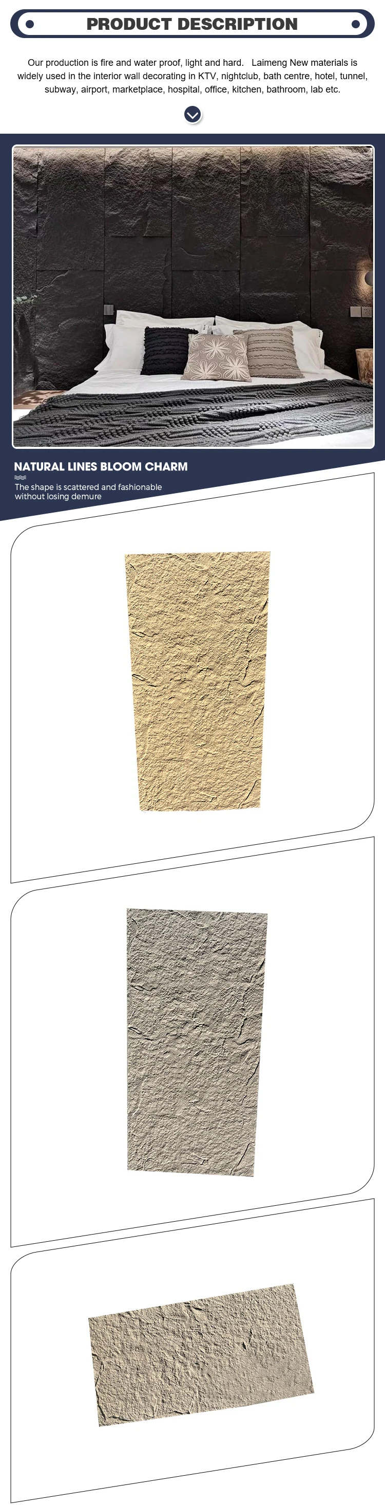 Exterior Pu Panels Stone 3d Decoration Pu Stone Wall Panel Pu ...