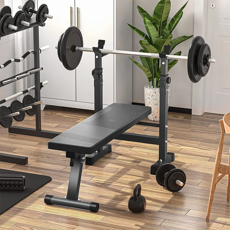 Chaoran Gym Home Barbell Bench - Foldable Bench Press Rack