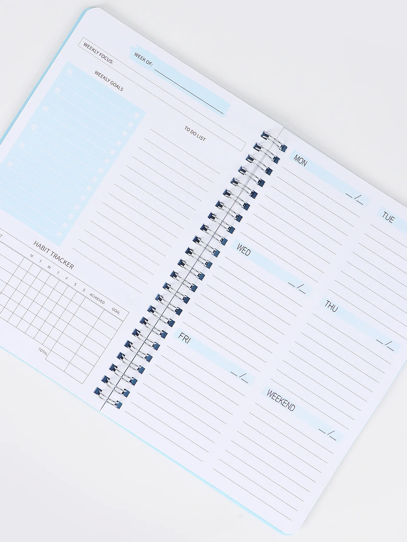 Free Sample A5 Spiral Style Weekly Planner Agenda 52 Weeks with Non ...