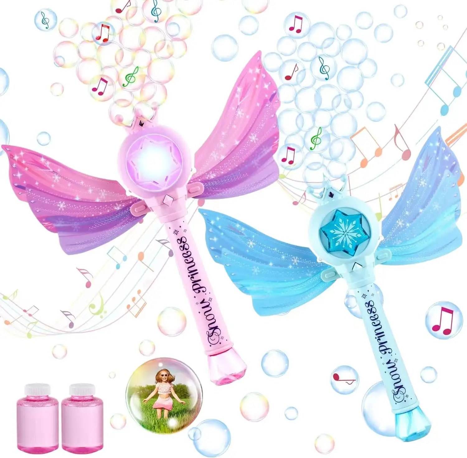 Princess Pink Magic Bubble Wand - Fun for Kids & Adults