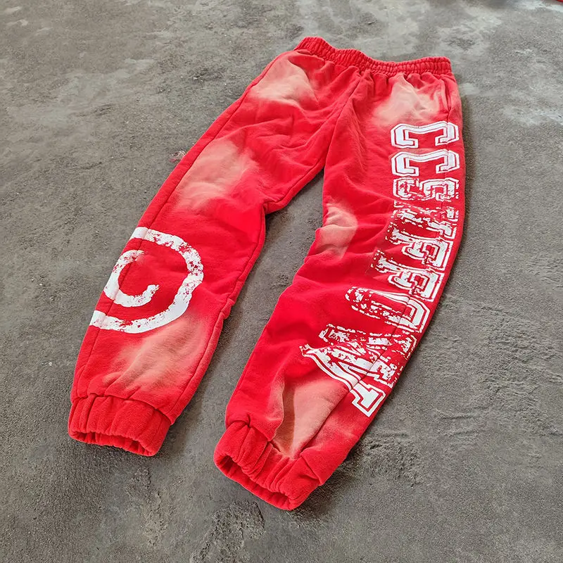 Custom Jogger Graphic Embroidered Patches Cargo Trousers Stacked Slim ...