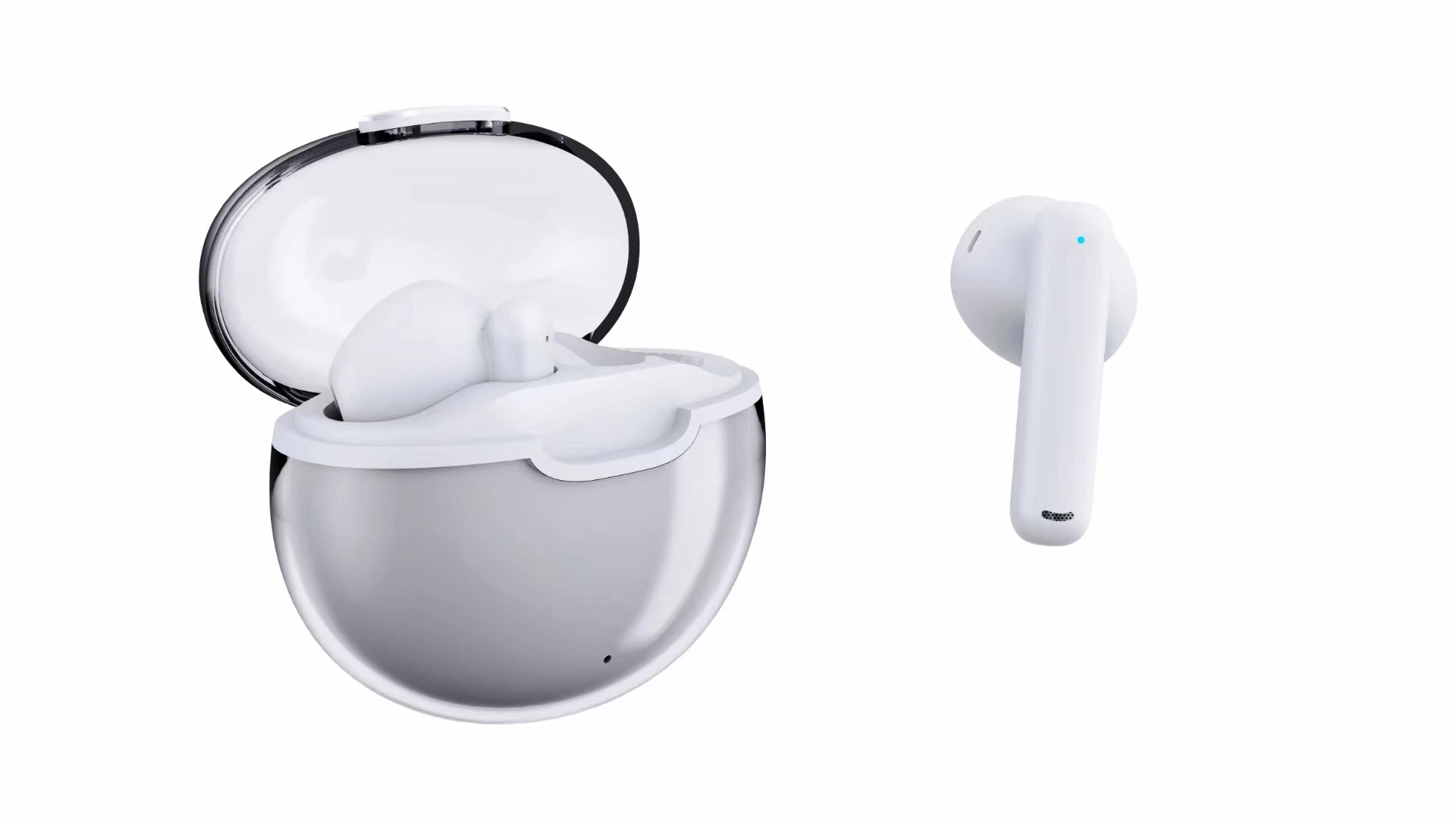 All New Design Semi-transparent Charging Case Tws 5.0 Wireless Built In ...