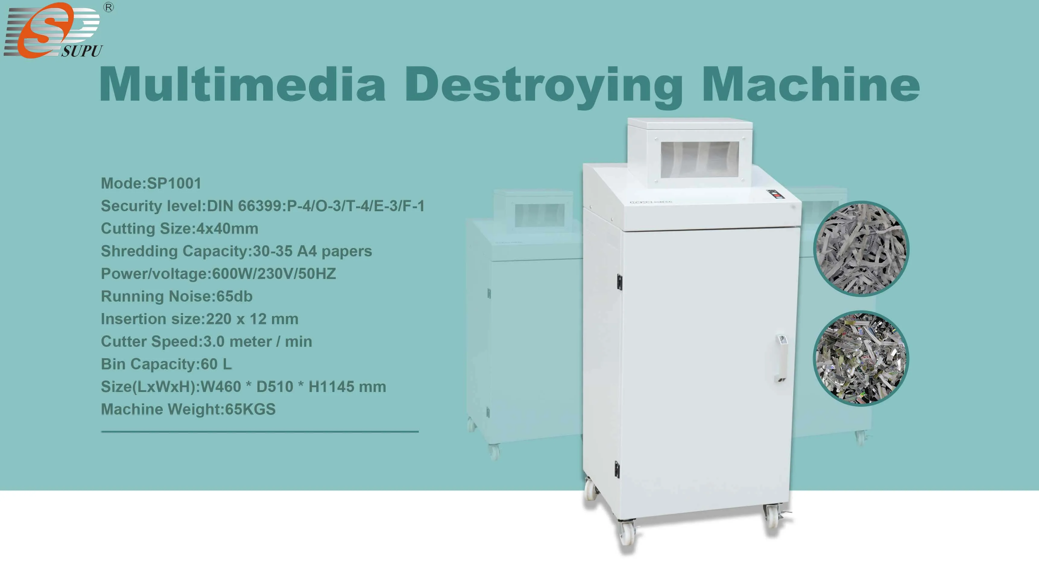 Professional P4 Level Paper Shredder Machine for Document Shredding ...