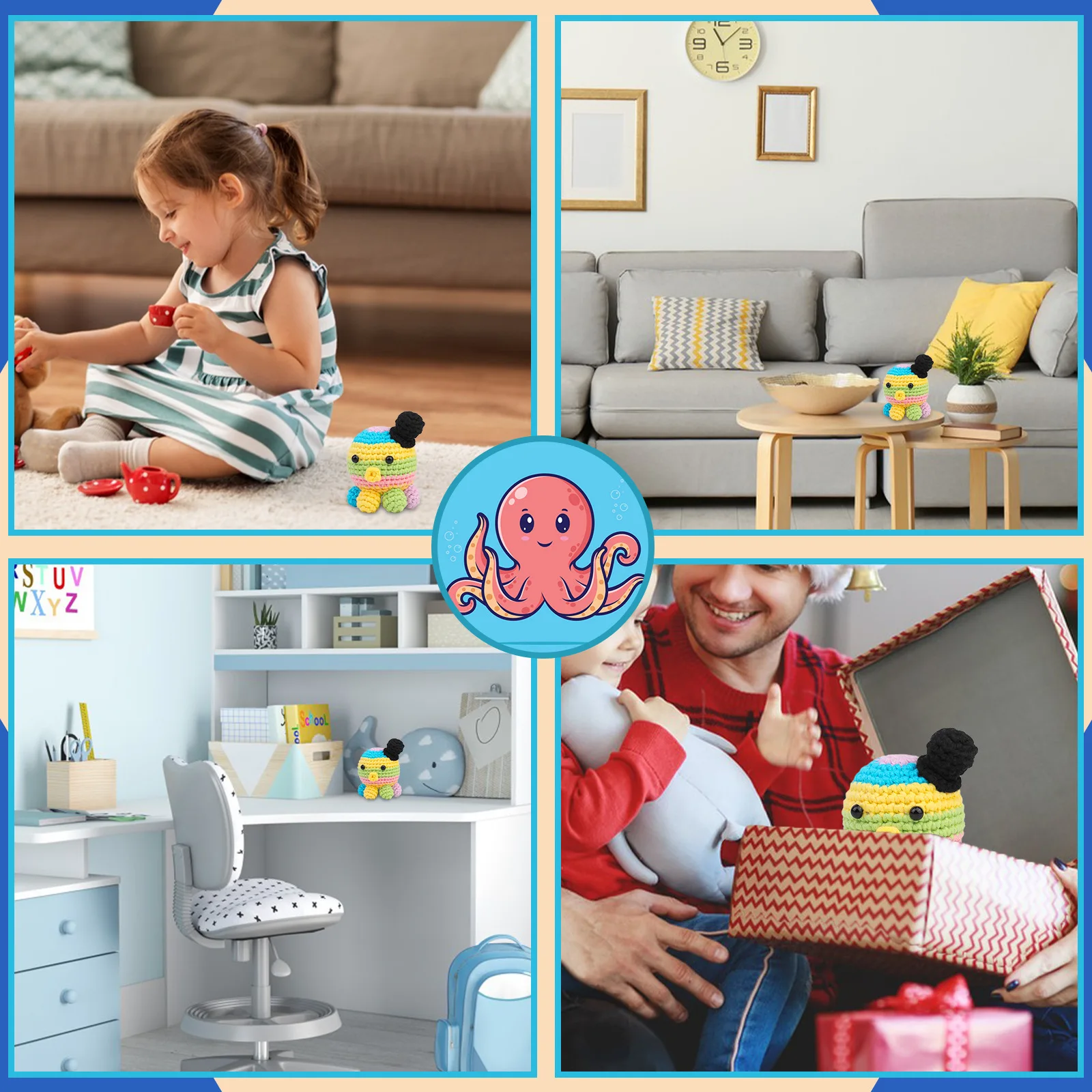 Easy To Do Amigurumi Wobbles Crochet Animal Kit Crochet Animal Diy ...