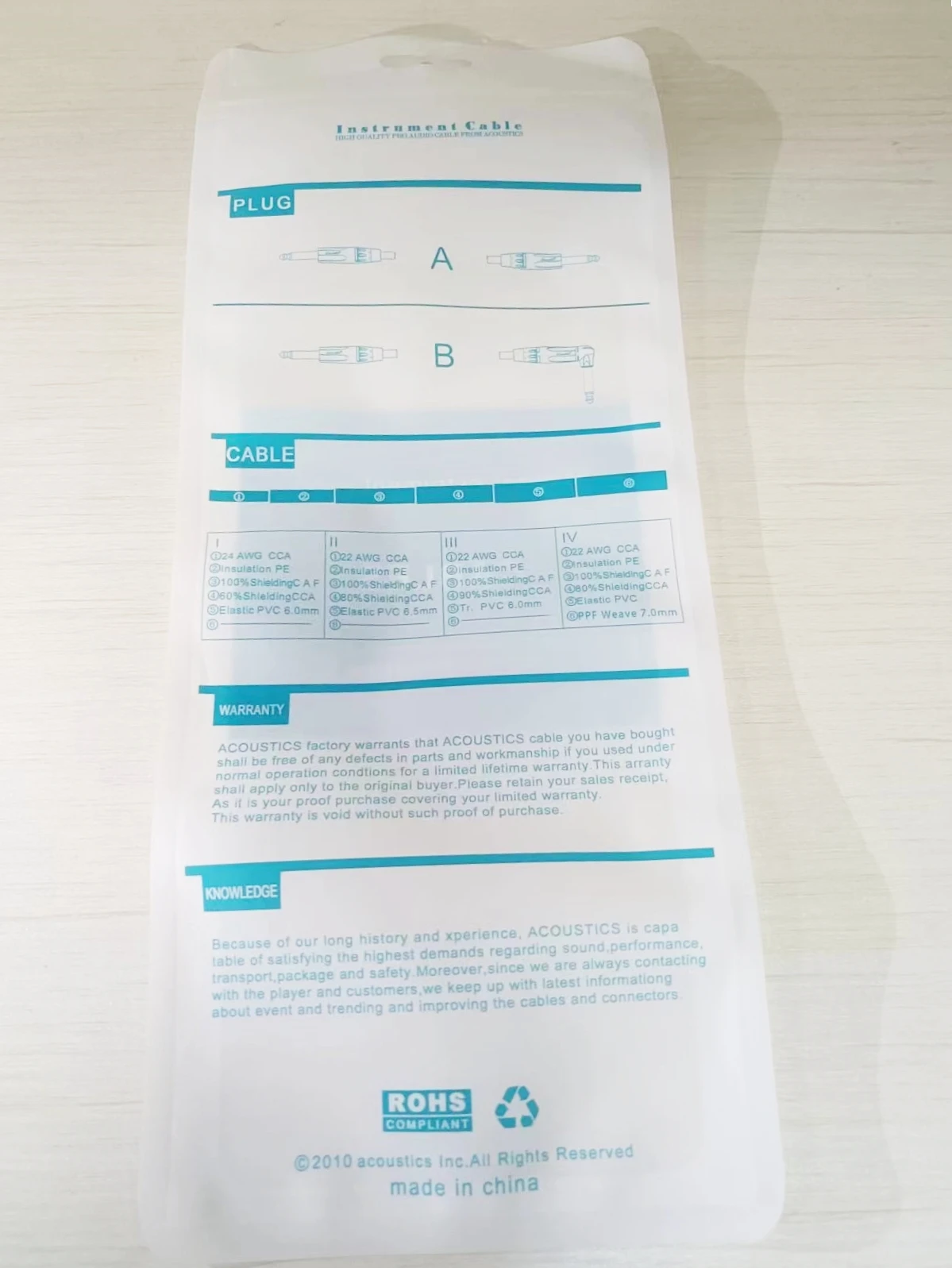 Custom Printed Pouch Electrical Cable Accessories Packing Plastic Usb ...