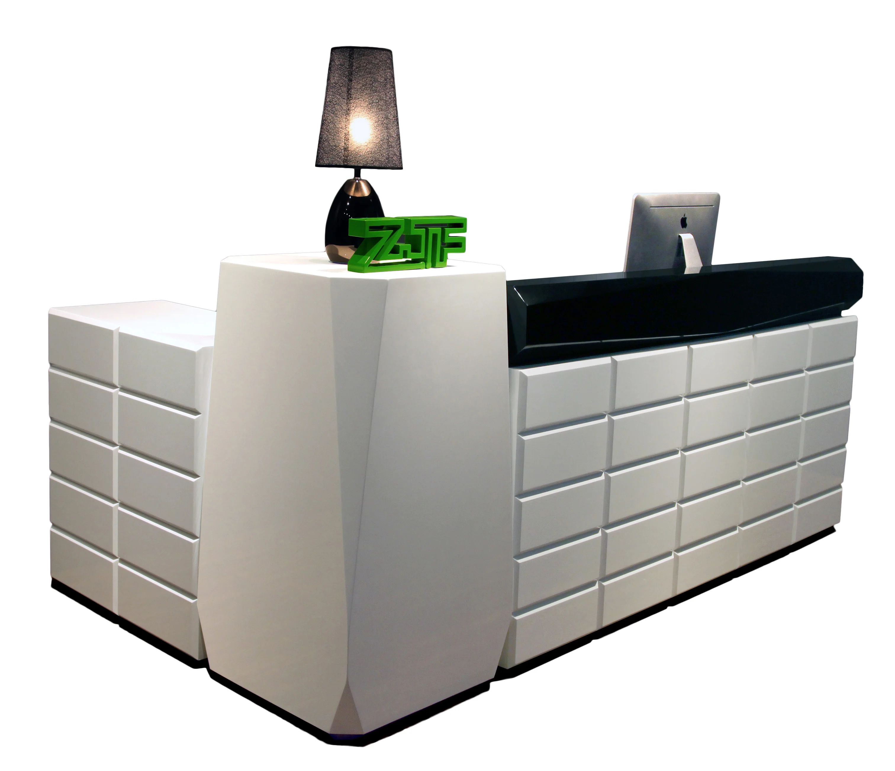 Commercial Office Beauty Salon Reception Desks White Simple Style Used ...