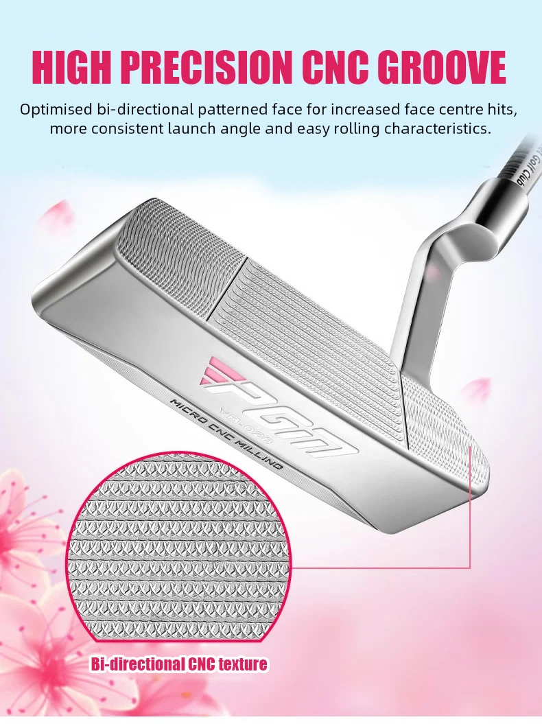 PGM TUG064 cnc golf club putter women pink golf putters with headcover-企业官网
