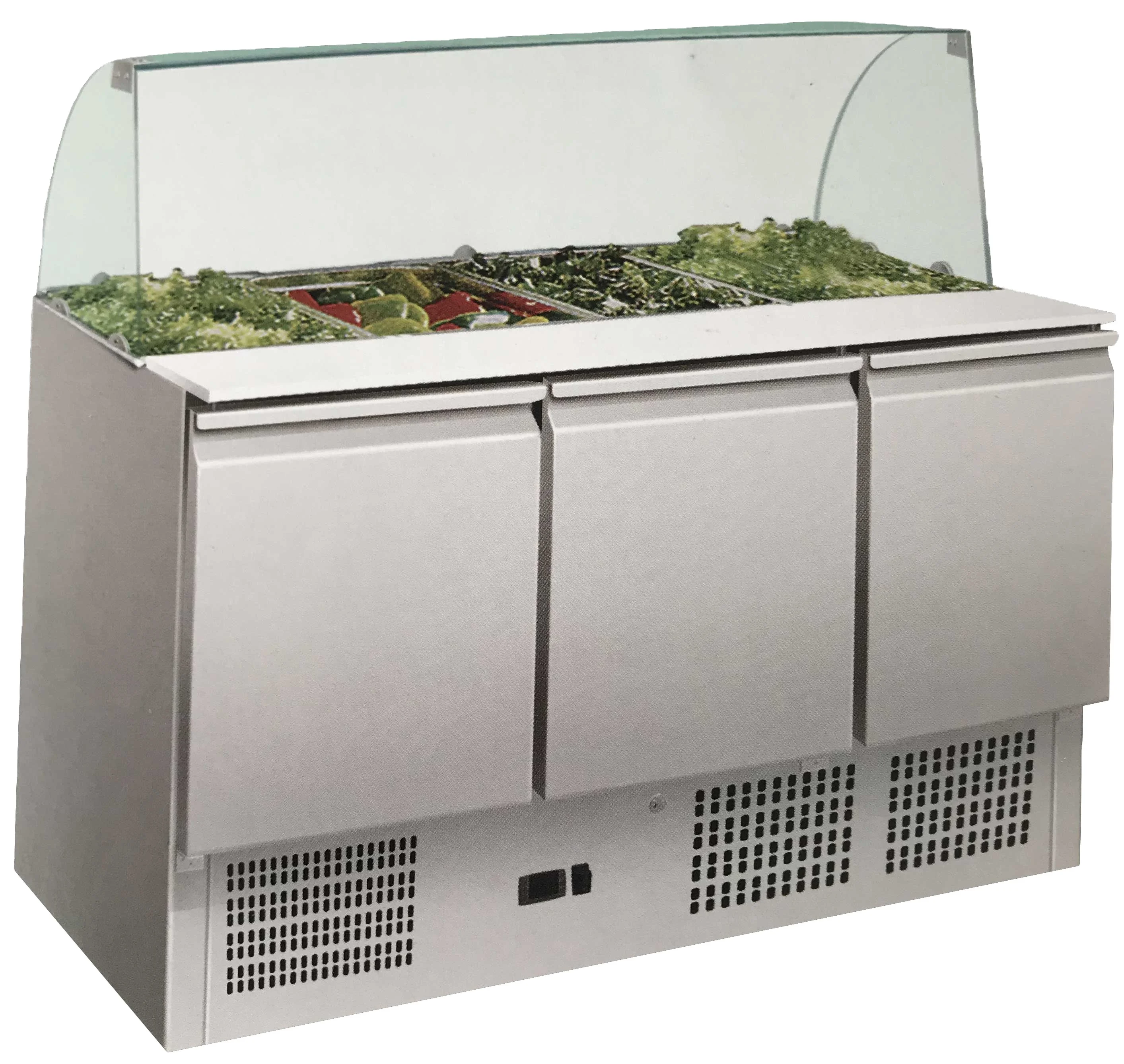 Gn4100salgc 4 Doors Cooling Storage Counter With Saladette Table ...