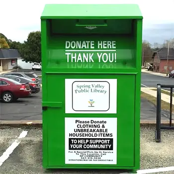 Community Recycling Clothes Charity Bins Clothing Donation Drop Off Box ...