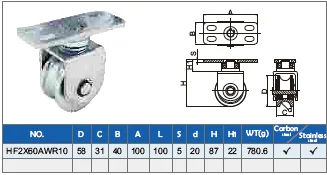 Heavy Duty Sliding Gate Rotating Wheel - Durable & Reliable