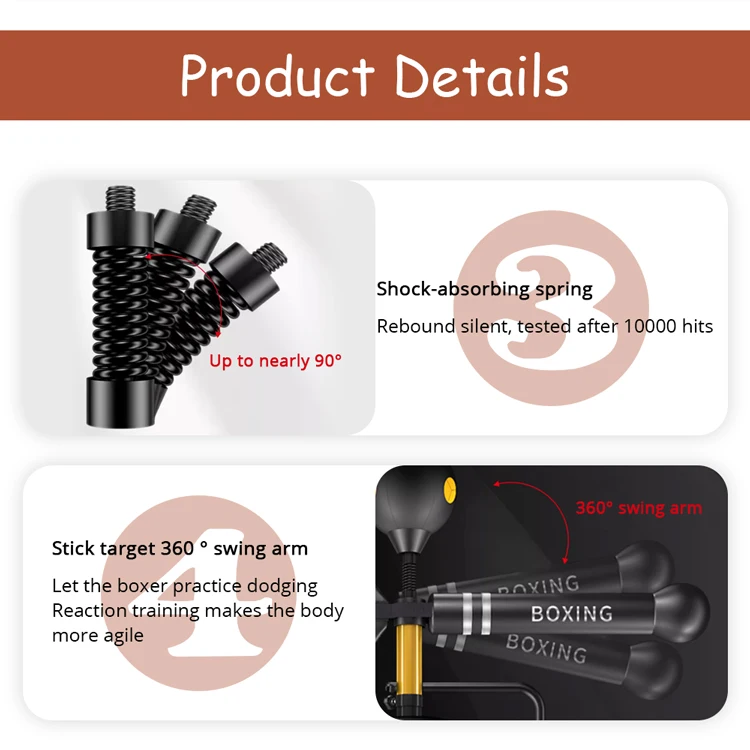 123 New Arrivals Adjustable Kickboxing Boxing Target Stand Training ...