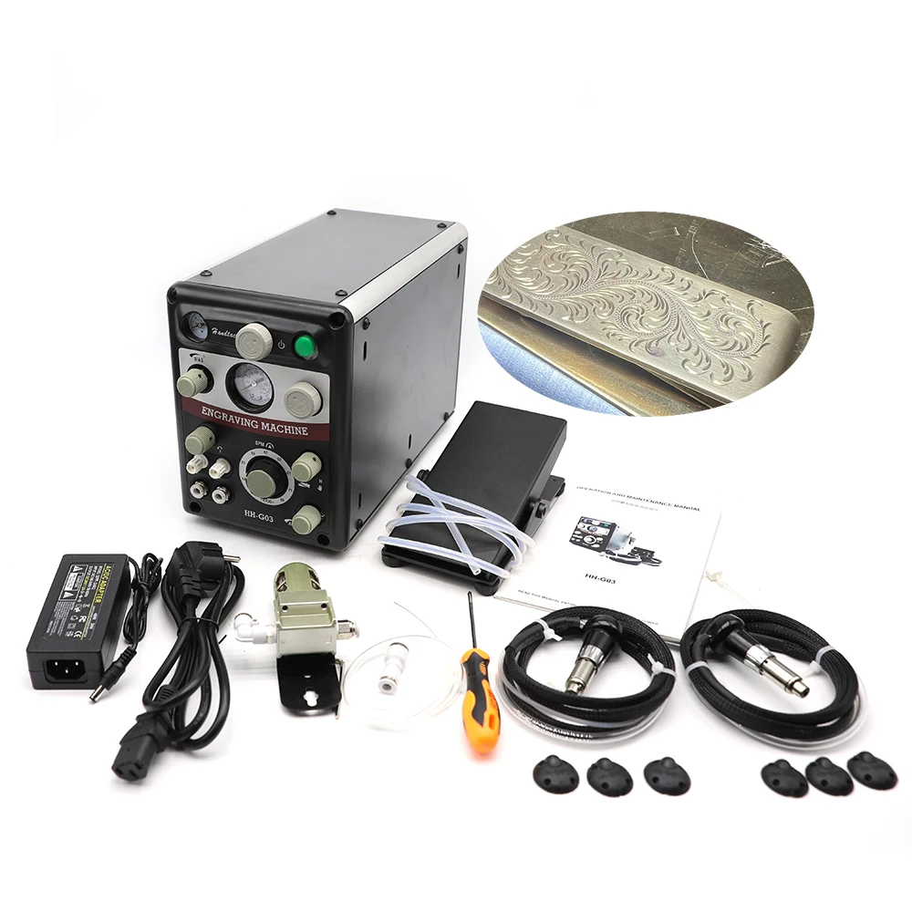 Double Handpiece 8000 Rpm Graver Pneumatic Portable Jewelry Engraver ...