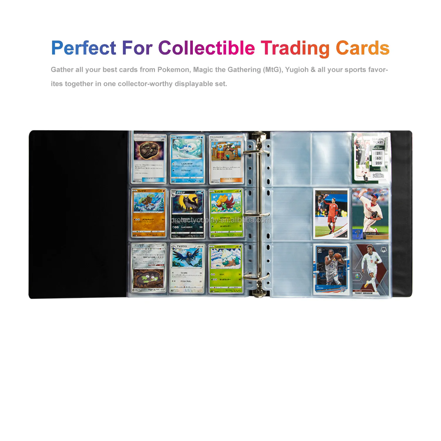 3-ring Card Binder with 100 Starter Pages for TCG Cards