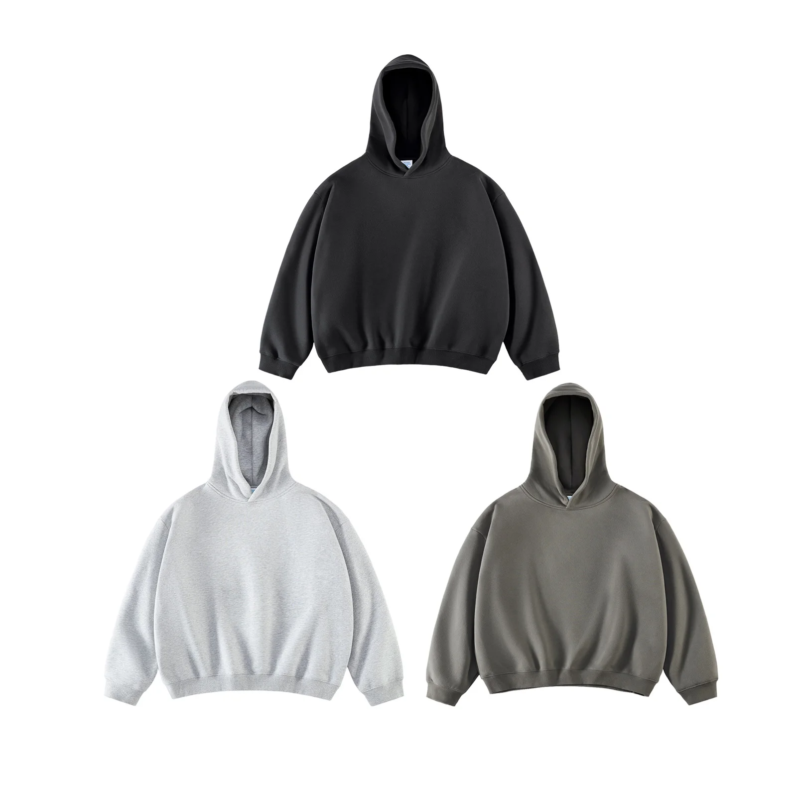 High Quality Stringless Heavy Cotton Blank Hoodie Oversized Cropped ...