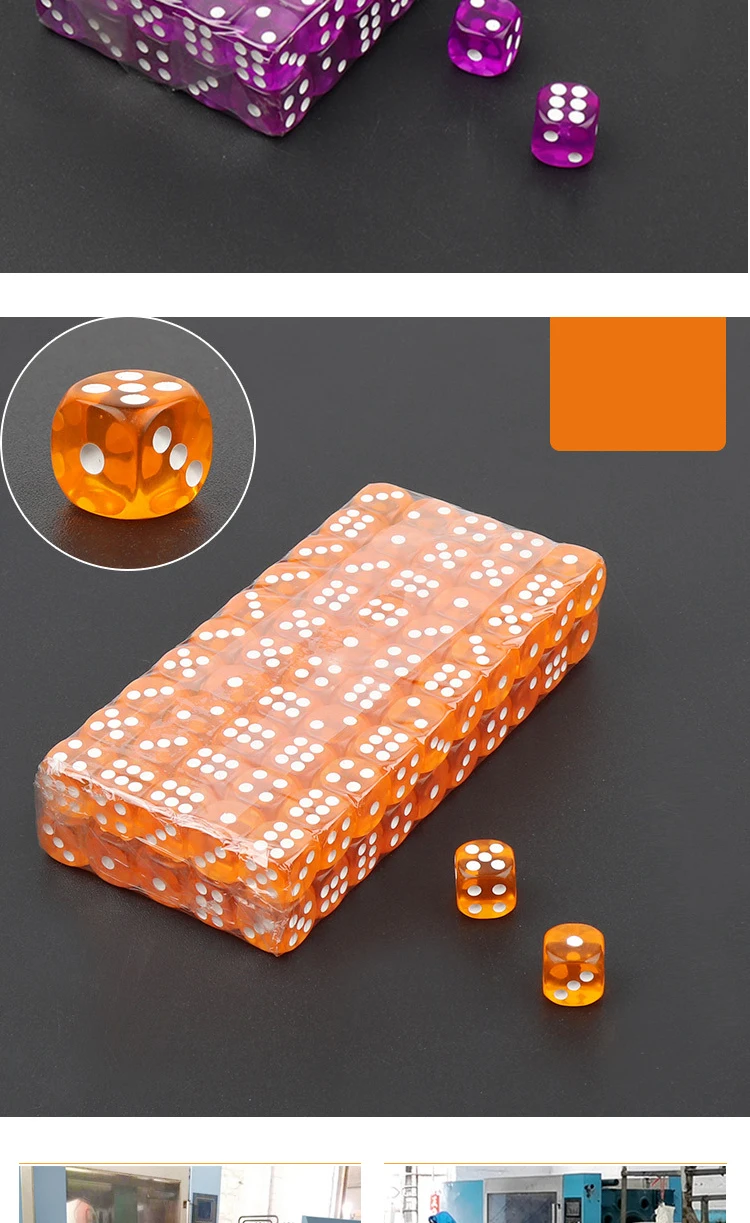 D6 Dice Transparent Rounded Corners Color 16mm Dice Acrylic Points ...