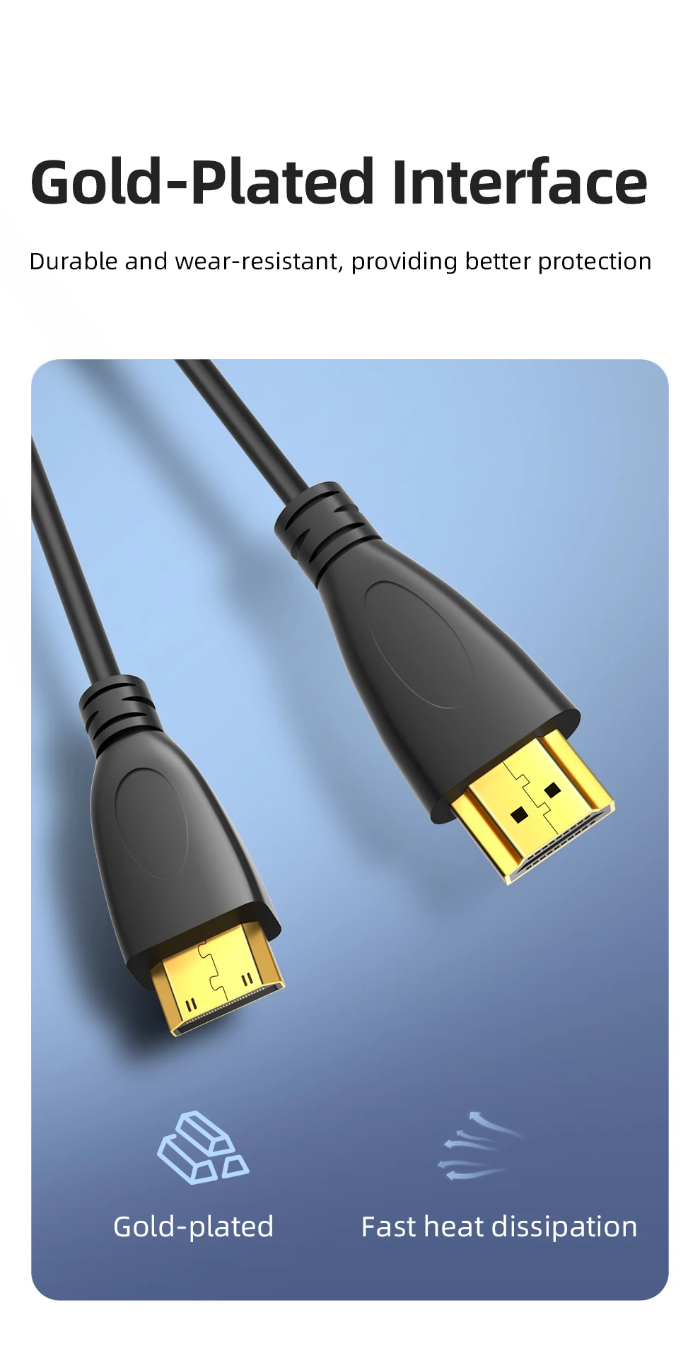 Mini for HDMI to for HDMI Adapter Cable 1.5m Kabel 4k 60hz for Notebook Audio/Video Computer ...