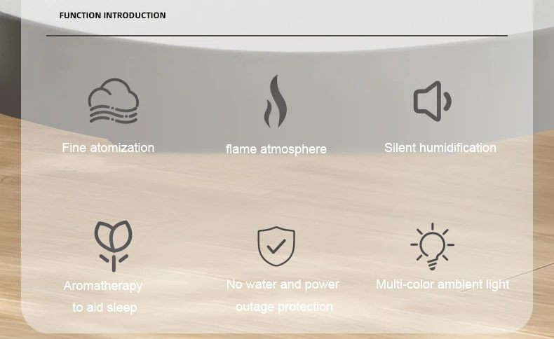 Smart Usb Ultrasonic Candlelight Humidifier Desktop Led Light Fragrance ...