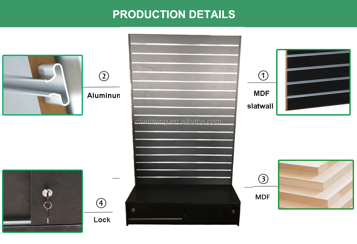 L Type Slatwall Display Stand - Double-Sided & Light Duty