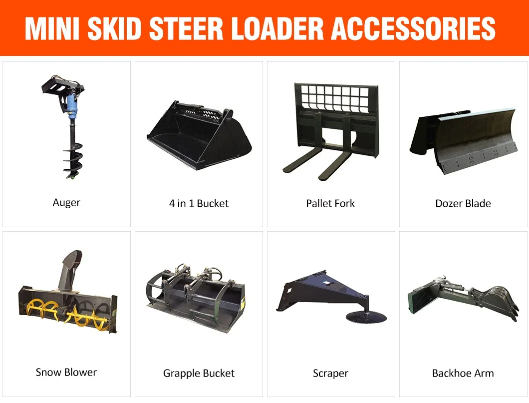 China Manufacturer Small Skid Steer Loader 800kg Track Skid Steer ...