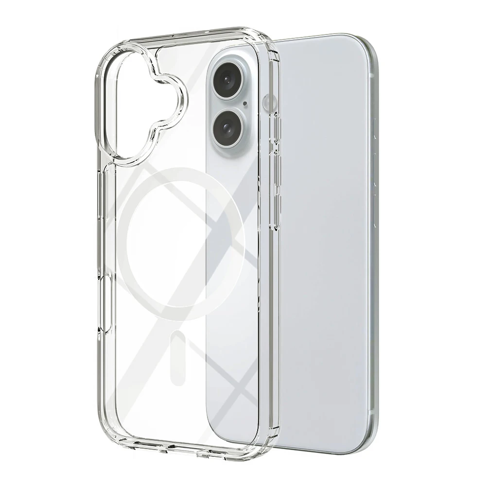 Clear Magnetic Two-in-One PC Hard Cell Phone Case for Iphone 16 Promax