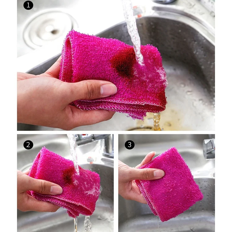Home Washing Dish Cloth Anti-grease Kitchen Cleaner Wiping Rags ...